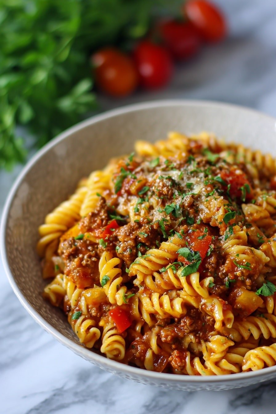 Creamy Ground Beef Pasta Skillet Recipe – OliviaBakes