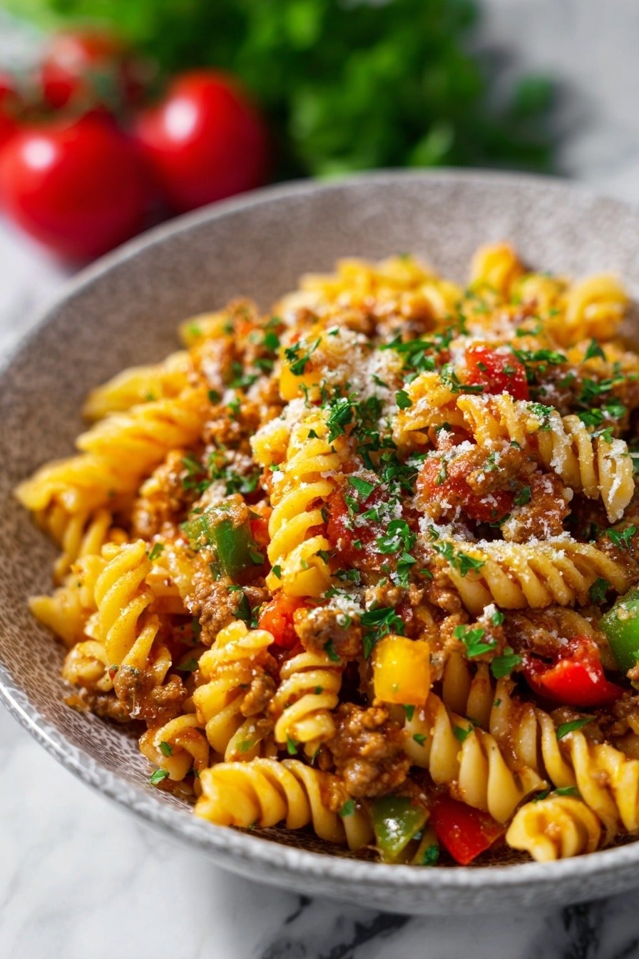 Creamy Ground Beef Pasta Skillet Recipe – OliviaBakes